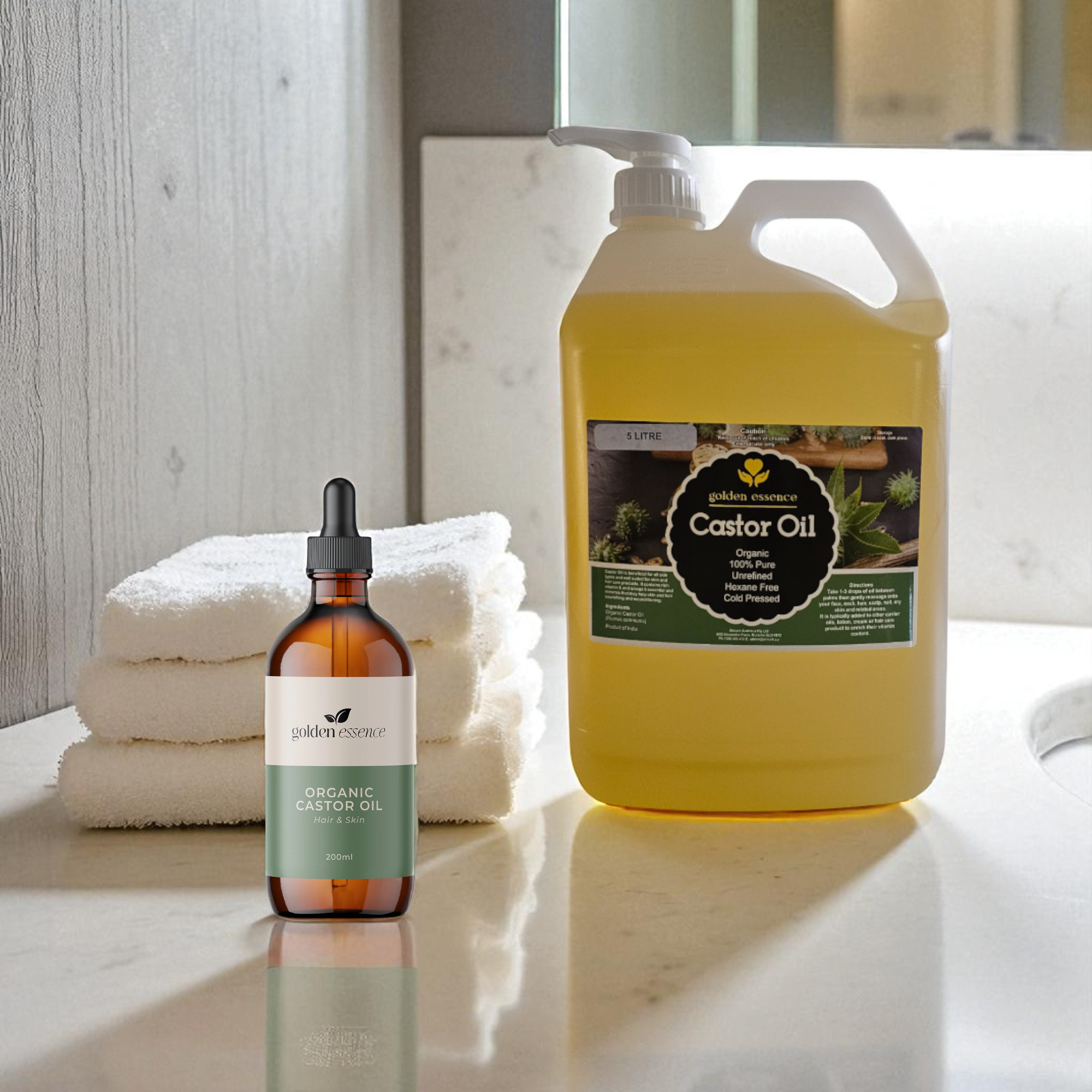 Mini-Bulk Castor Oil (5L–20L) for Home & Business | Golden Essence